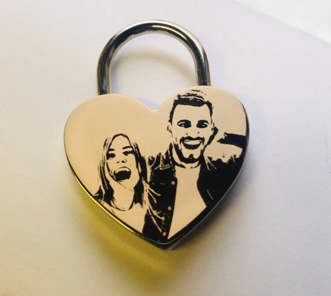 Custom Personalized Photo Padlock, Engraved Padlock, Love Lock, Couples ...