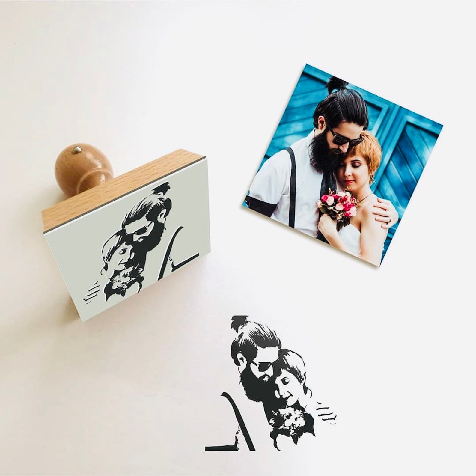 Stamp Picture Custom Photo Stamp, Portrait Rubber Stamp, Face Stamp ...