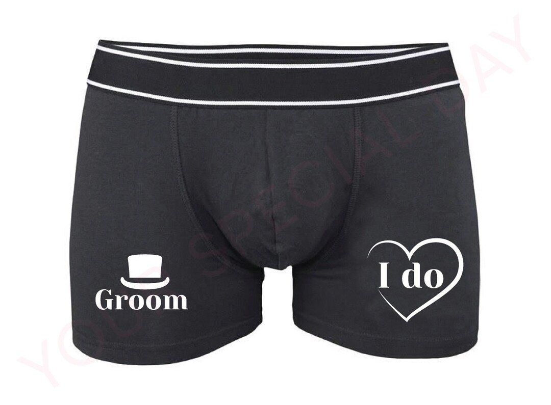 Personalised Groom Boxers Briefs, Custom Wedding Boxers Shorts With ...