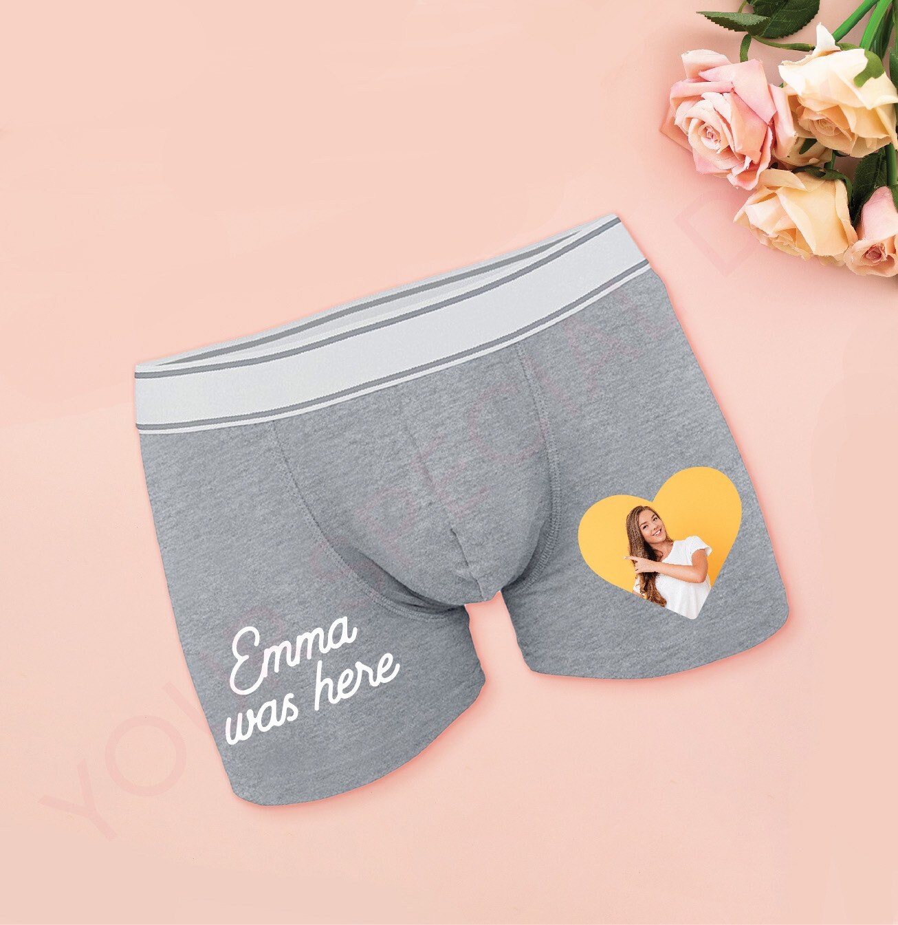 My face on Custom Underwear Personalised Mens Boxers with | Etsy