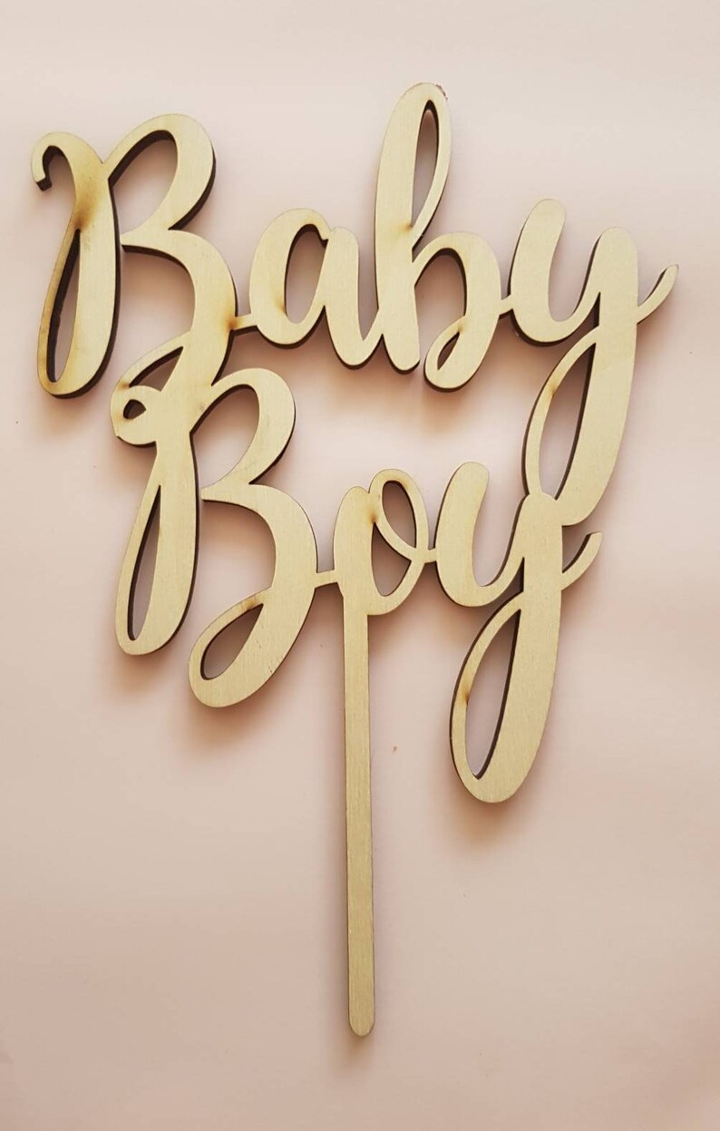 Baby Boy Topper Wooden Cake Topper Personalized Cake Topper - Etsy