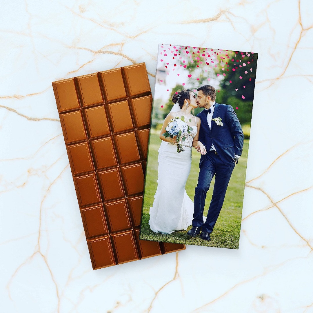 Personalized Wedding Chocolate Bar, Photo Chocolate, Wedding Favors ...