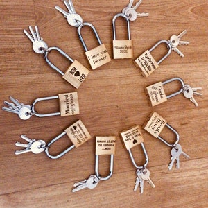 Custom Personalized Padlock, Engraved Padlock, Love Lock, Couples Gift ...