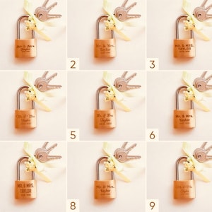 Custom Personalized Padlock, Engraved Padlock, Love Lock, Couples Gift ...