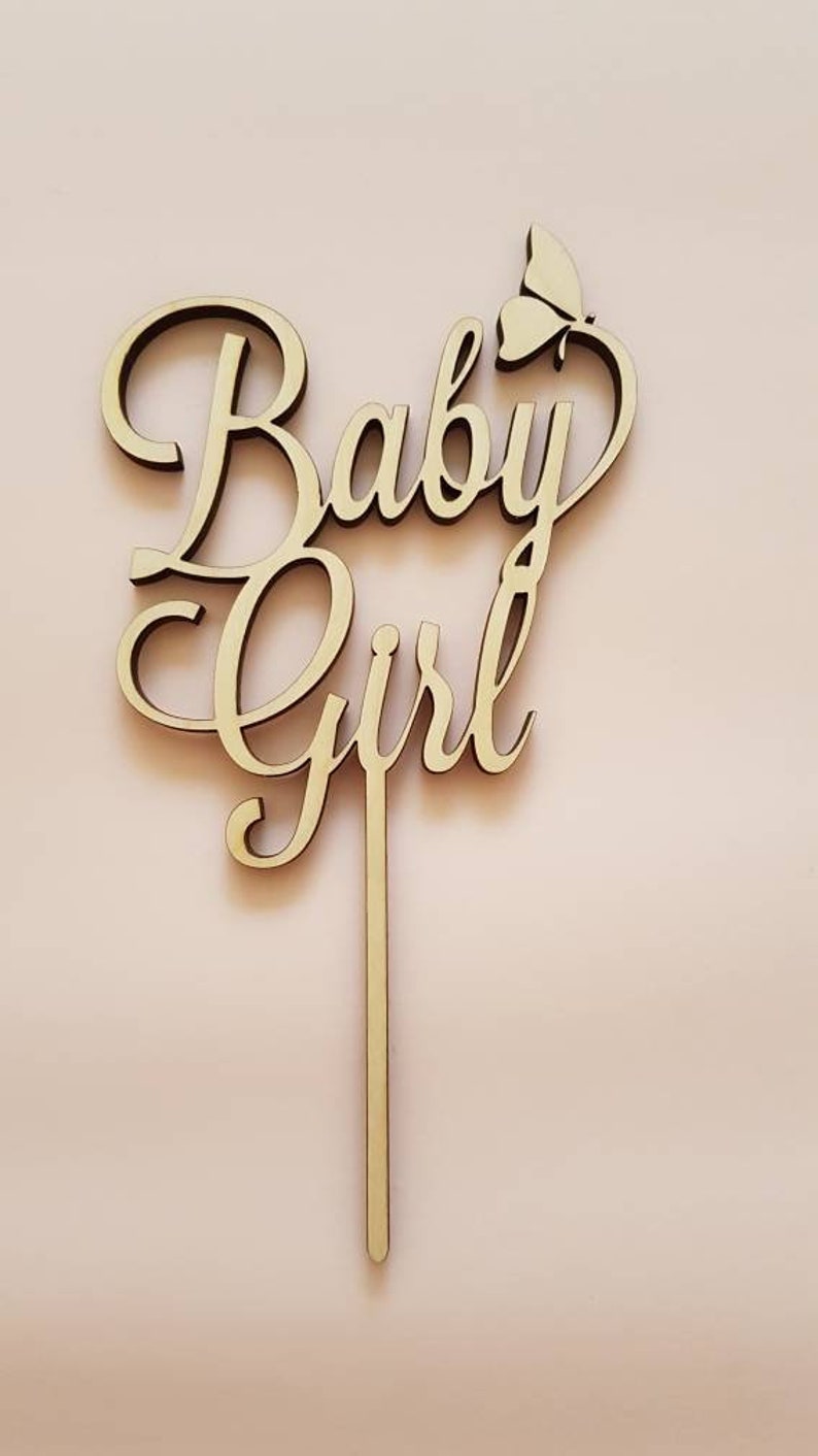 Baby Girl Topper Wooden Cake Topper Personalized Cake - Etsy