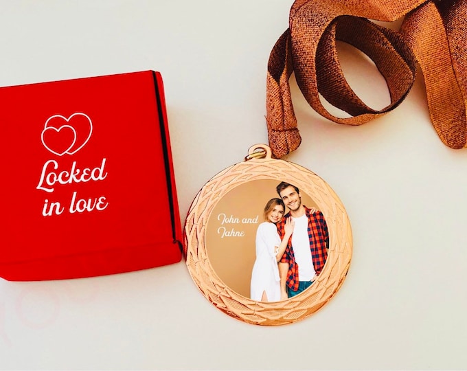 Personalized Gold Acrylic Medal With Custom Logo - Achievement Award ...