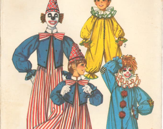 Simplicity 7162 Sewing Pattern, Adults' and Children's Clown Costume ...