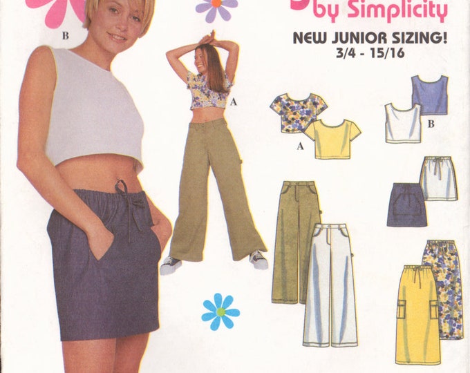 Simplicity 8653 Sewing Pattern, Girls' Skirt, Pants and Top, Size 11/12 ...