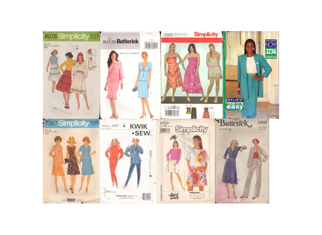 Choose From 8 Multi-part Sewing Patterns - Etsy