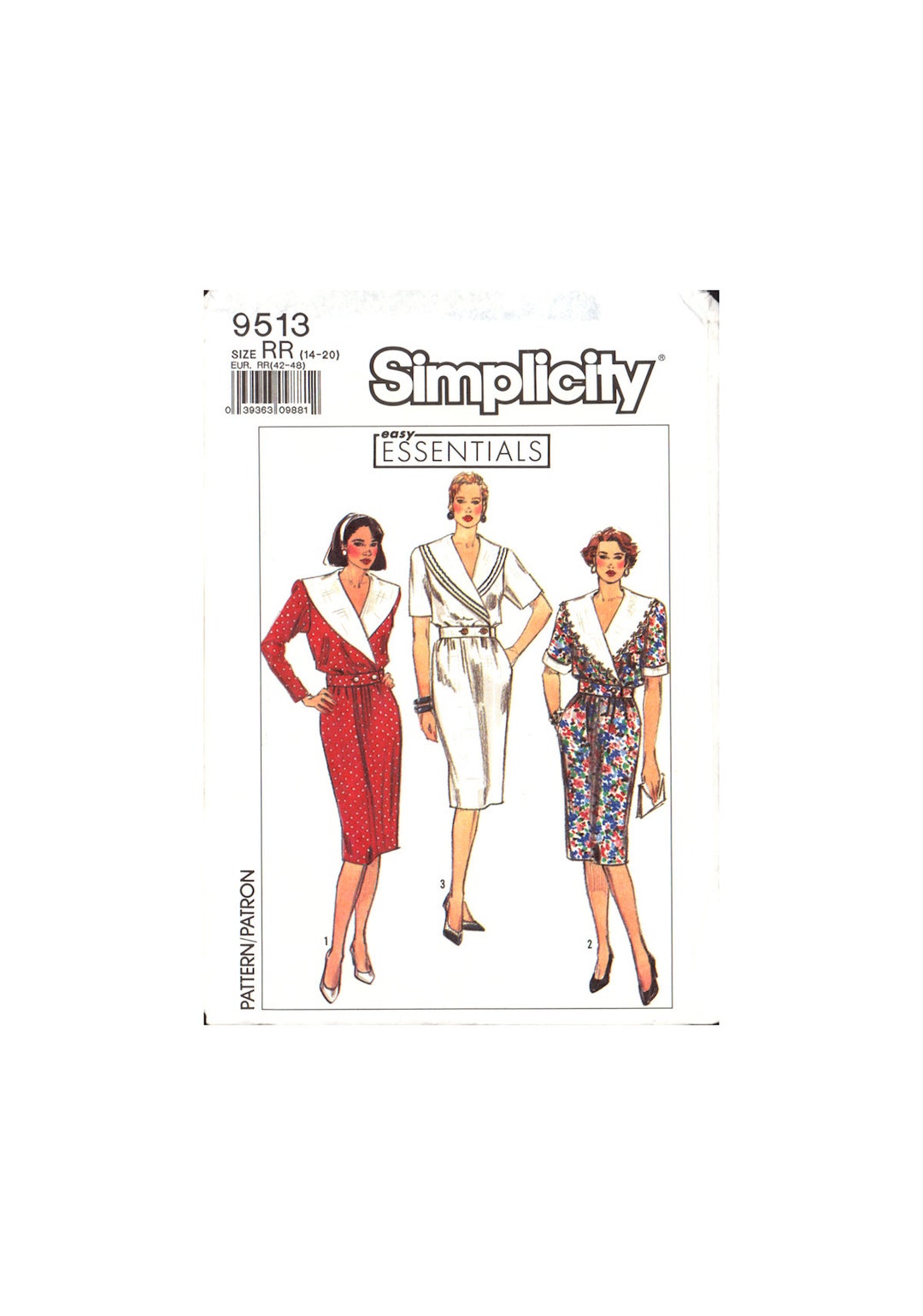 Simplicity 9513 Sewing Pattern, Dress, Size 14-20, Uncut, Factory ...