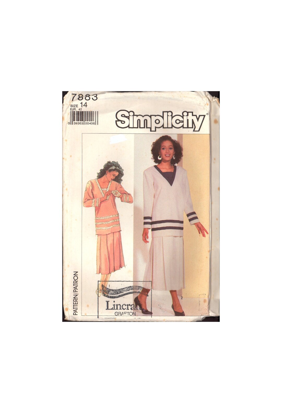 Simplicity 7883 Flapper Inspired Tunic Top and Pull on Skirt as a Two ...