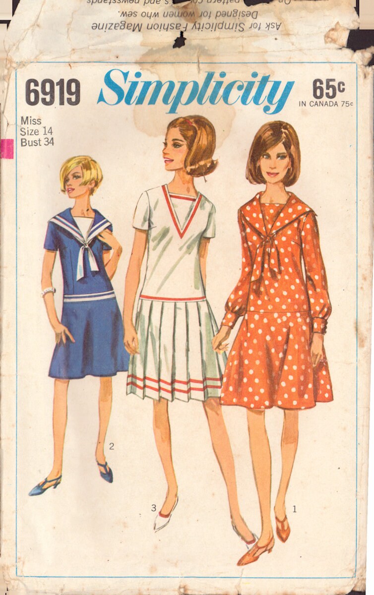 Simplicity 6919 Sewing Pattern Teen's and Women's - Etsy