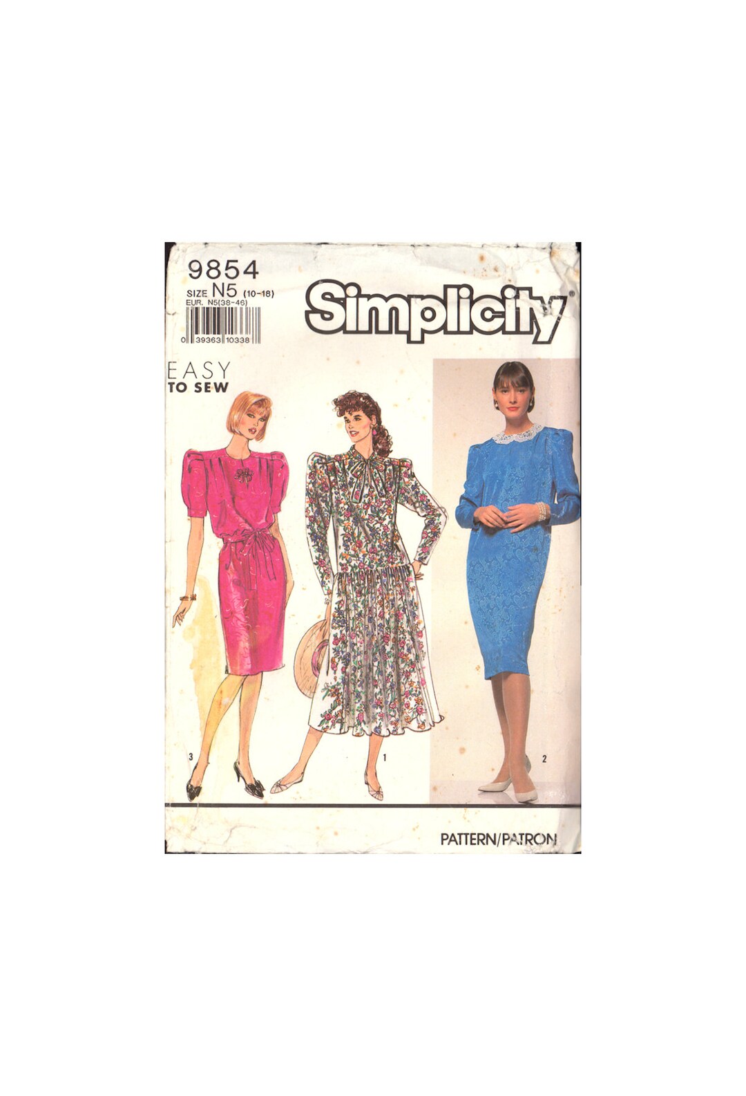 Simplicity 9854 Sewing Pattern Dress Size 10-18 Uncut Factory Folded - Etsy