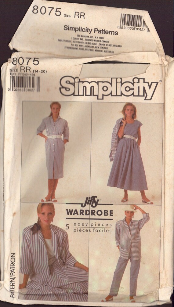 Simplicity 8075 Sewing Pattern Skirt Pants Top Dress or - Etsy