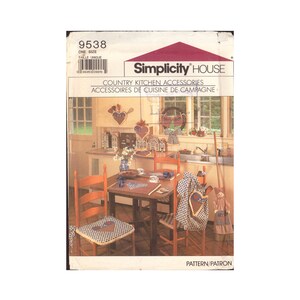 Simplicity 9538 Sewing Pattern, Kitchen Accessories, One Size, Uncut ...
