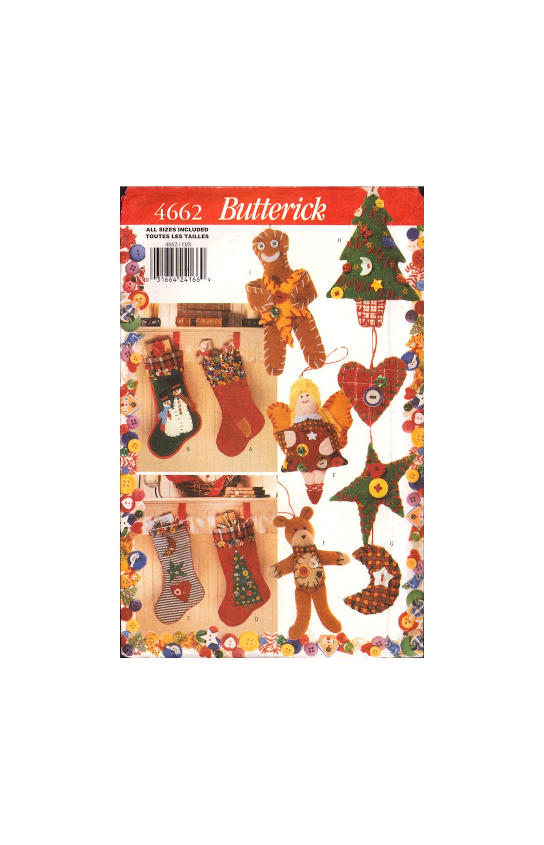 Butterick 4662 Sewing Pattern Holiday Items Uncut Factory Folded - Etsy
