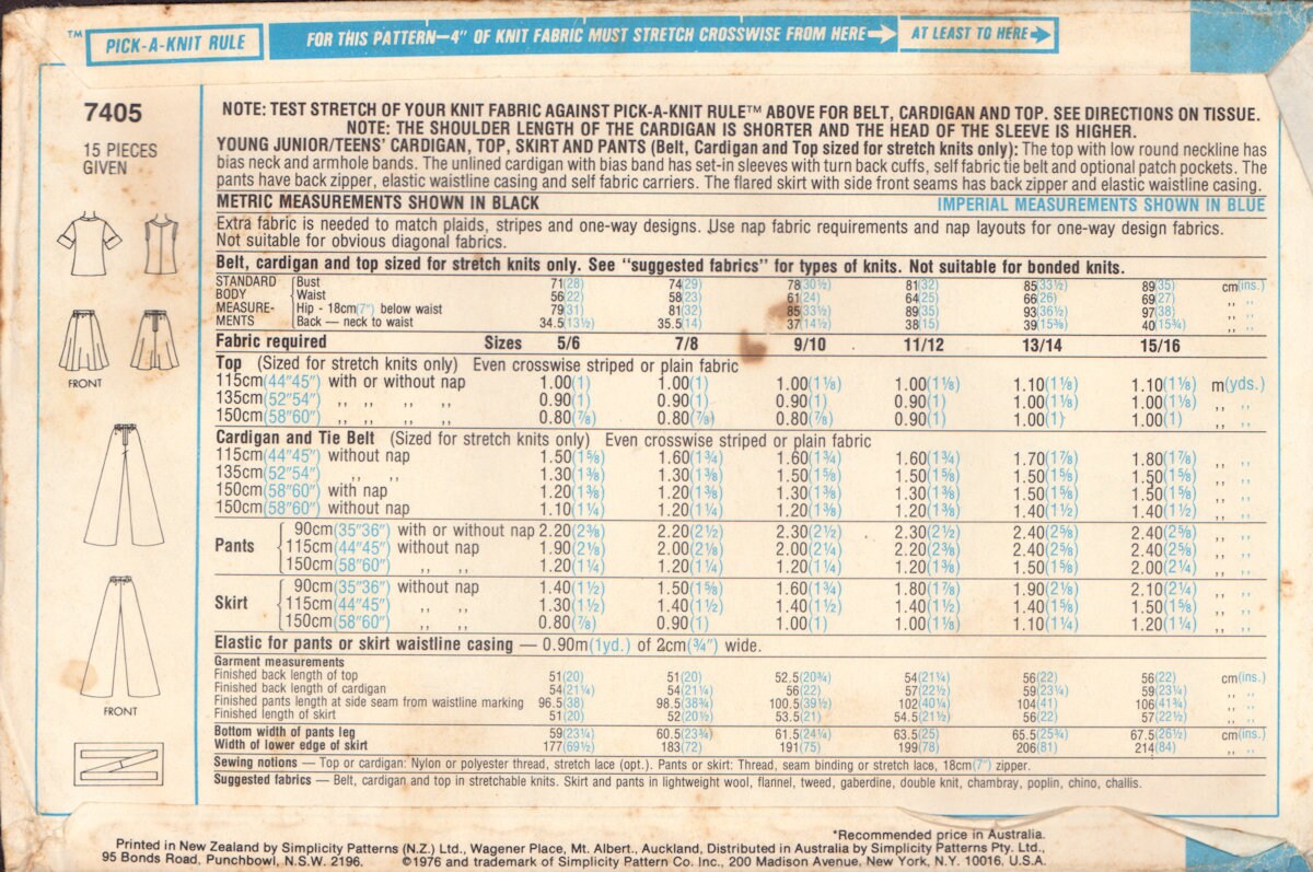 Simplicity 7405 Sewing Pattern Girls' Cardigan Top - Etsy