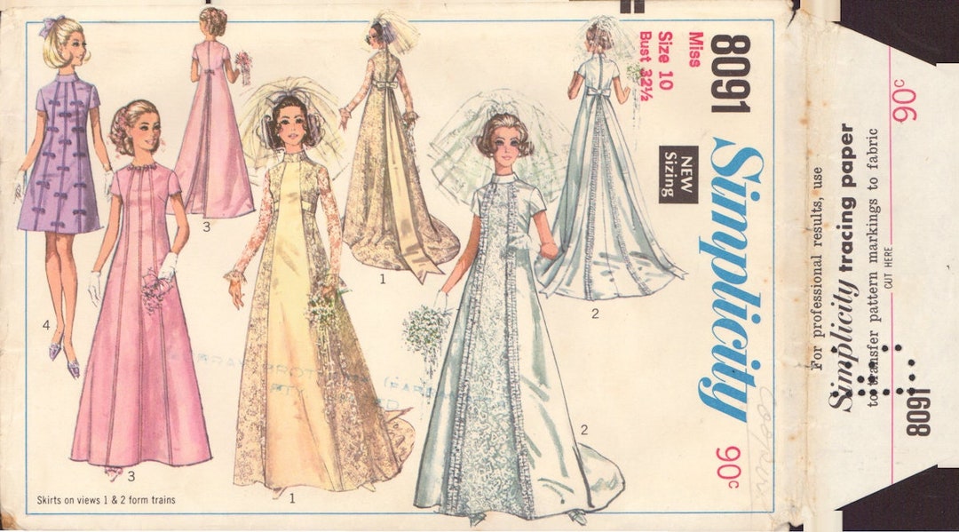 Simplicity 8091 Sewing Pattern Wedding Dress or - Etsy