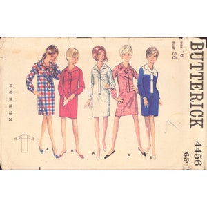 Butterick 4456 Sewing Pattern, One-piece Dress, Size 16, Cut ...