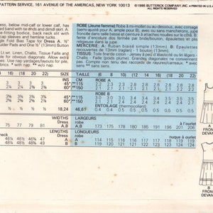 Butterick 3813 Sewing Pattern, Dress, Size 6-8-10 or 12-14, Cut ...
