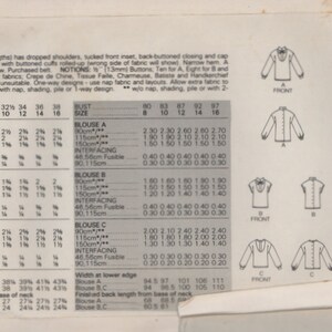 Butterick 6016 Sewing Pattern, Blouse, Size 12, Uncut, Factory Folded ...