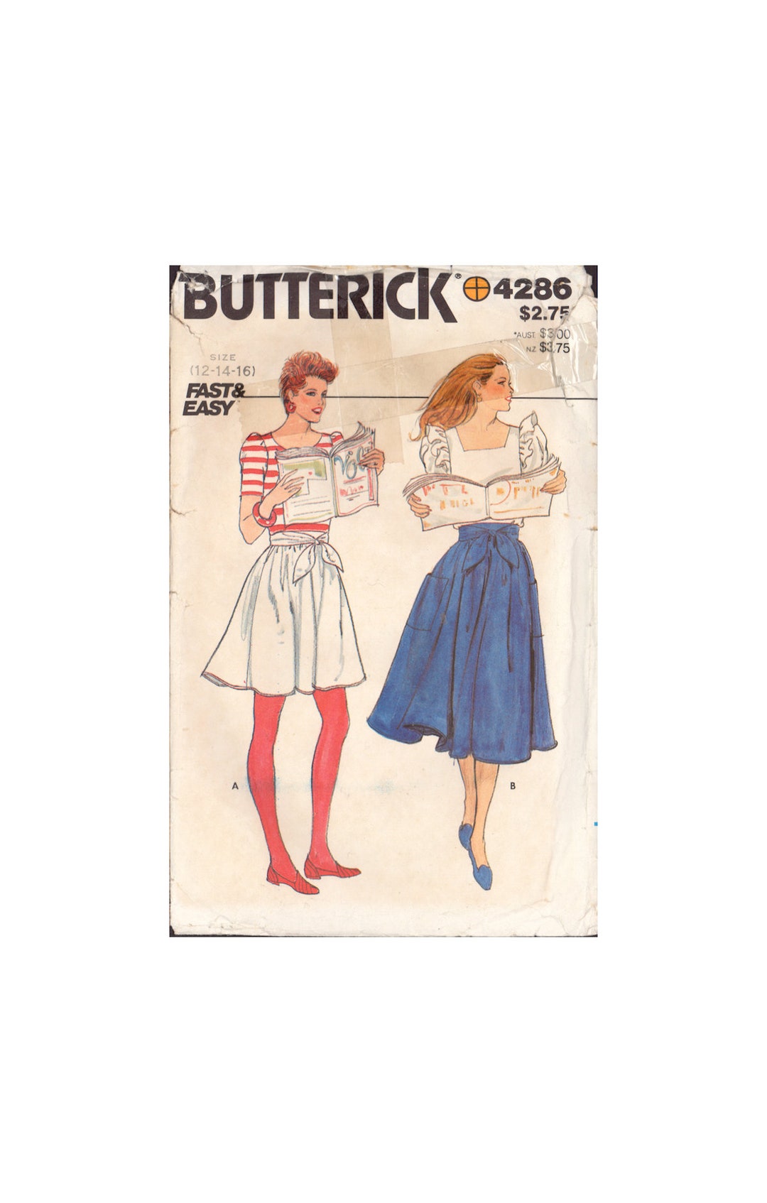 Butterick 4286 Sewing Pattern, Skirt, Size 12, Cut, Complete - Etsy