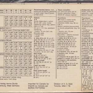 Burda 4983 Sewing Pattern Women's Jacket Skirt Pants - Etsy