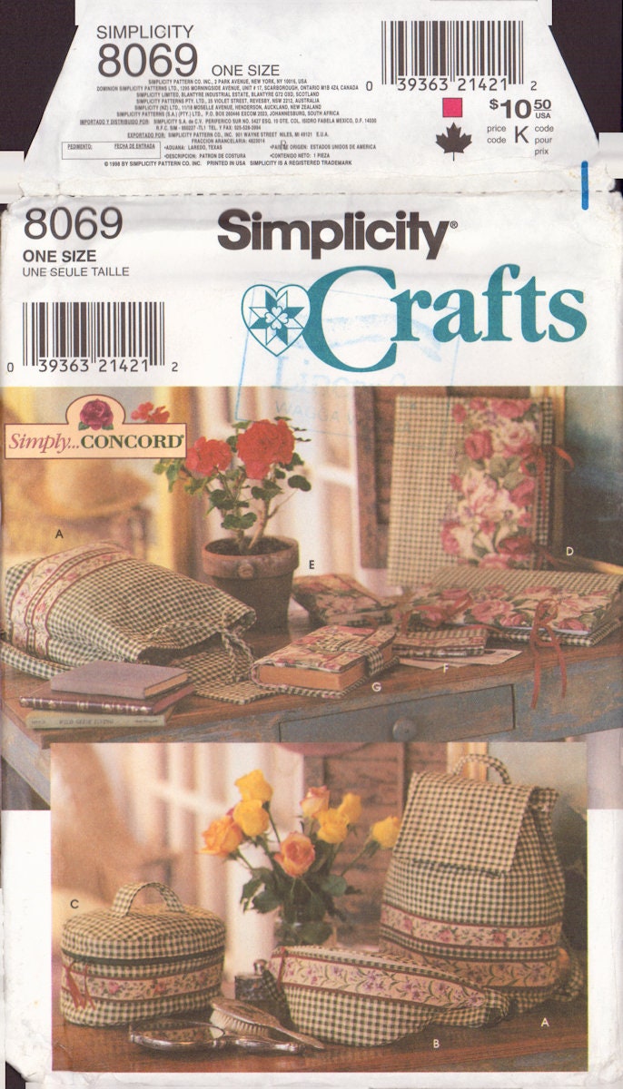 Simplicity 8069 Sewing Pattern Bags and Covers One Size - Etsy