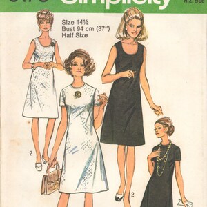 Simplicity 9175 Sewing Pattern, Jiffy Dress, Size 14.5, Cut, Complete ...