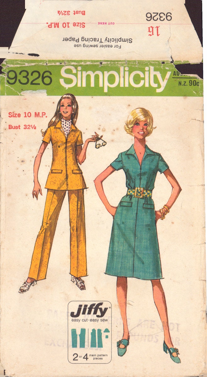 Simplicity 9326 Sewing Pattern Dress or Tunic and Pants Size - Etsy