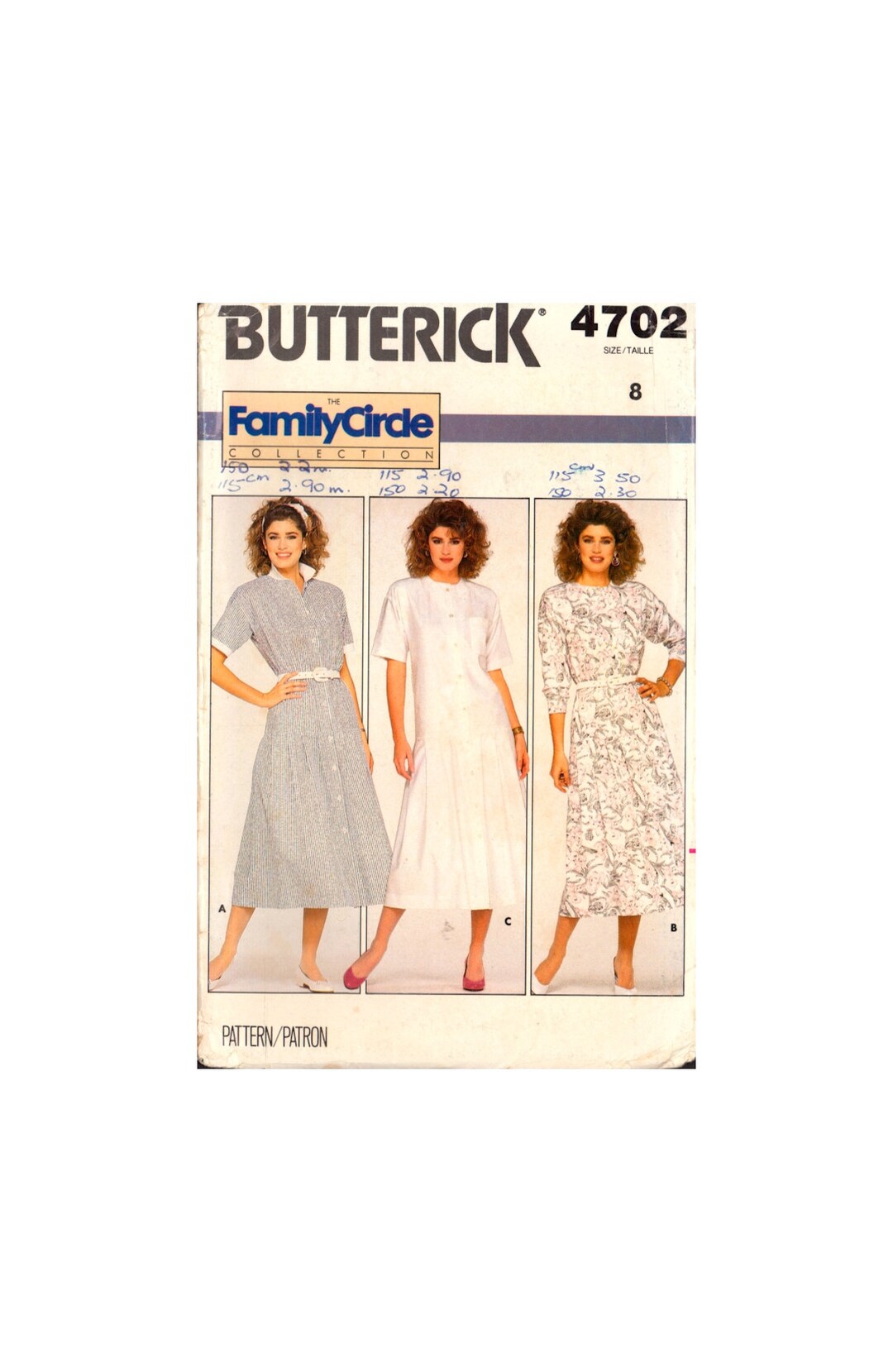 Butterick 4702 Sewing Pattern Dress Size 8 Uncut Factory Folded - Etsy