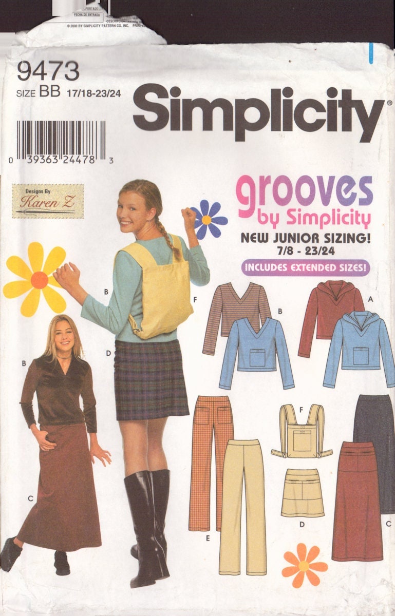 Simplicity 9473 Sewing Pattern Girls' Skirt Pants - Etsy