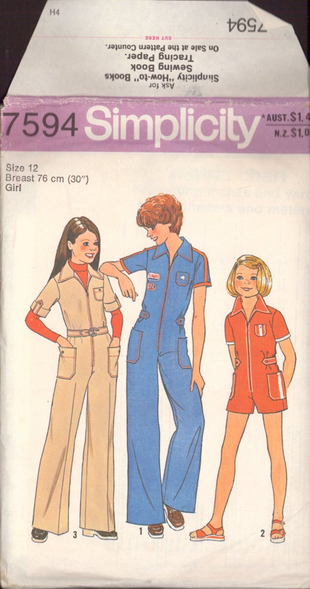 Simplicity 7594 Sewing Pattern Girls' Jumpsuit Size 12 - Etsy