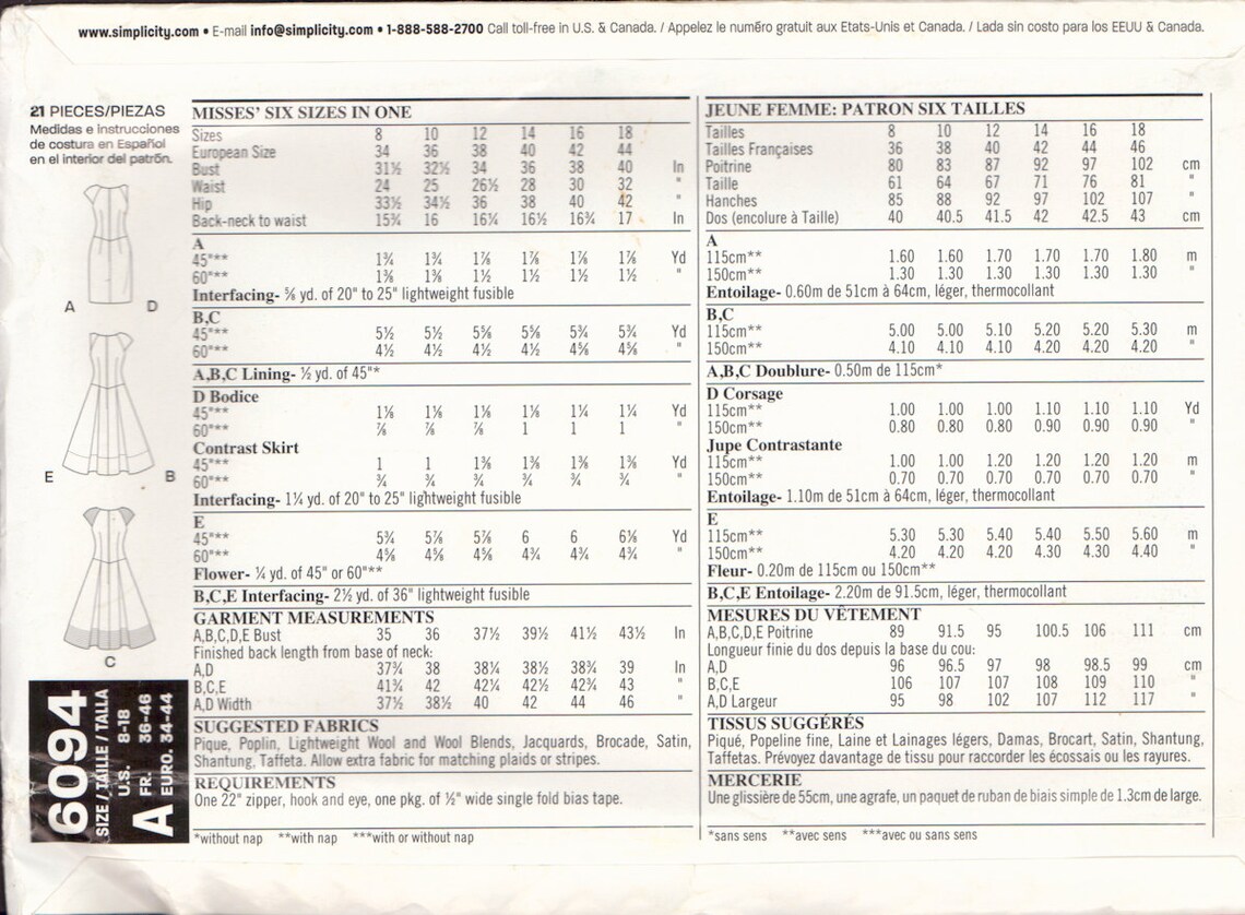 New Look 6094 Sewing Pattern Dress Size 8-18 Uncut Factory - Etsy