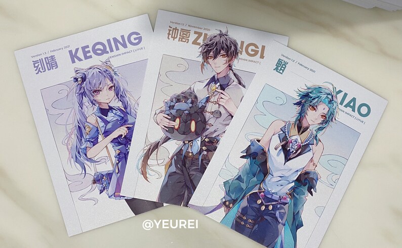 Genshin Impact Magazine Cover Postcard | Etsy