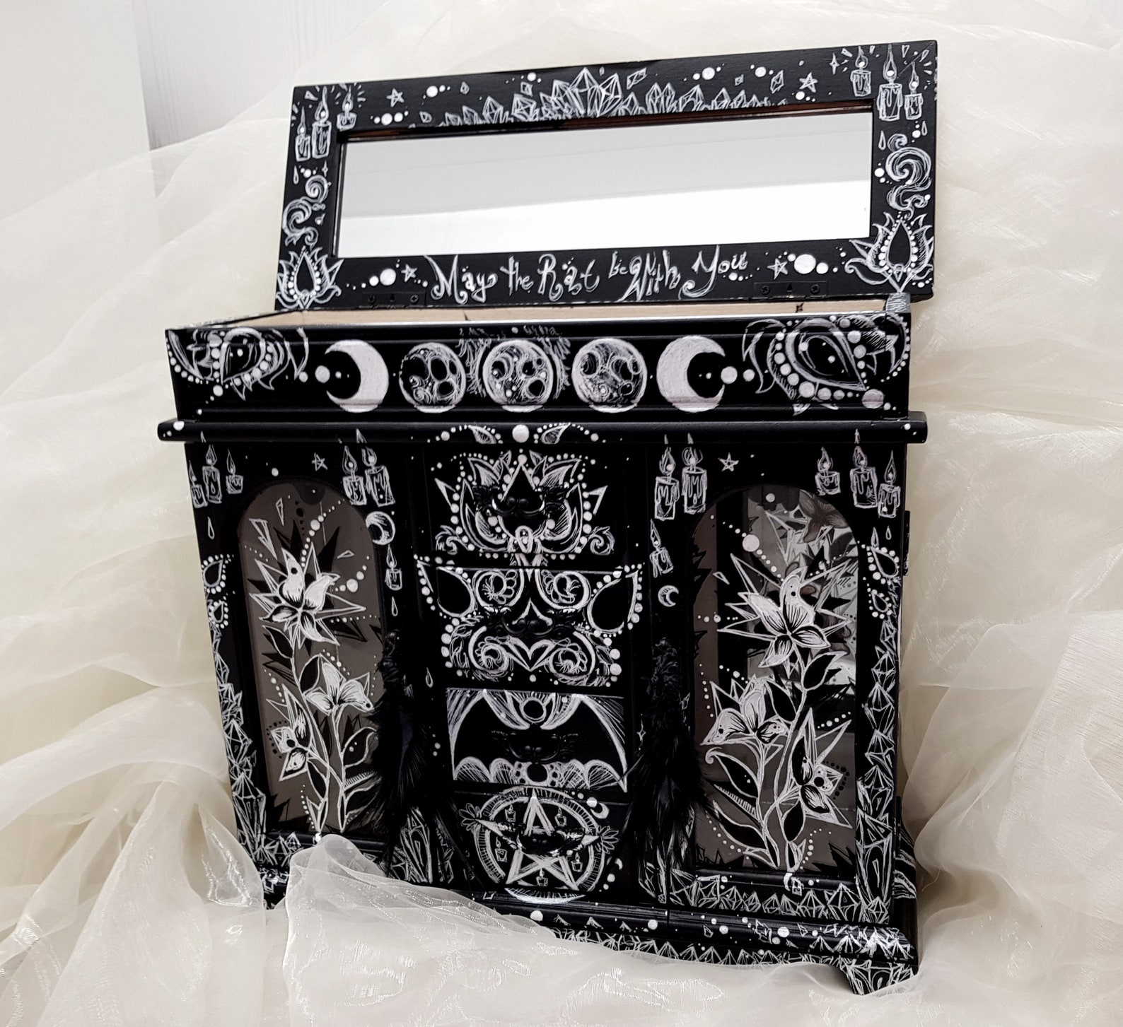 Custom GOTH Gothic Black Wooden Plastic Storage BOX Decorative - Etsy