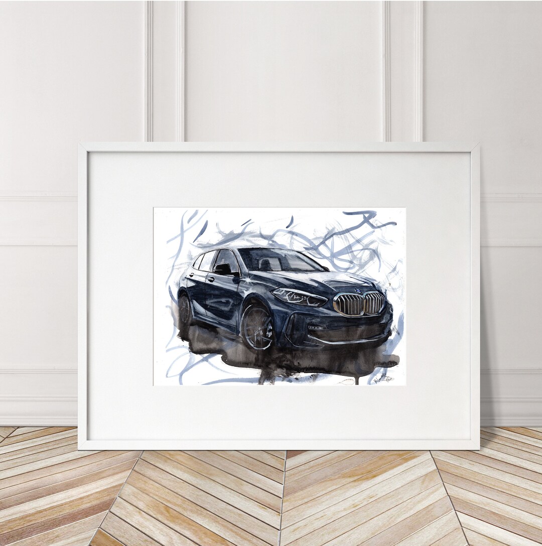 BMW 118i M Sport Print. BMW 118i Poster. Gifts for Him. Hand Painted ...