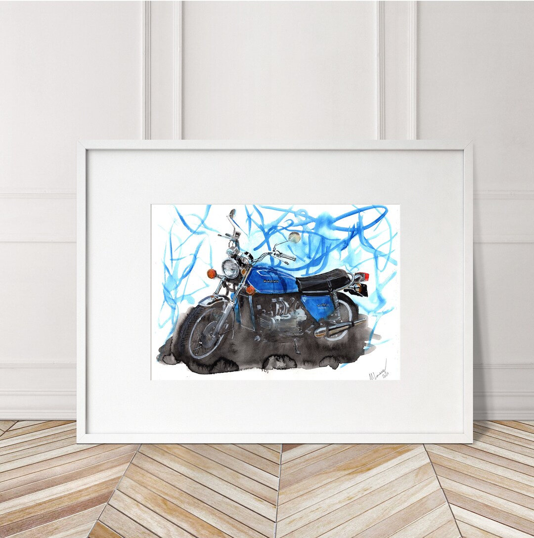 Honda Goldwing GL1000 Print. Goldwing Poster. Gifts for Him. Hand ...