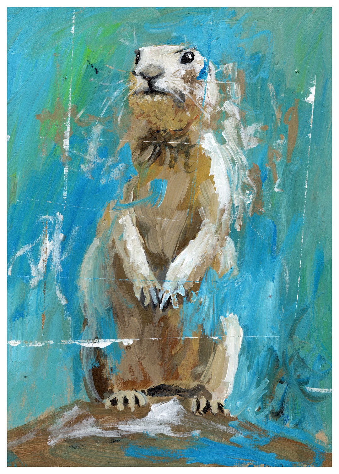 Prairie Dog Numbered Limited Edition Giclee Print of a Watercolour ...