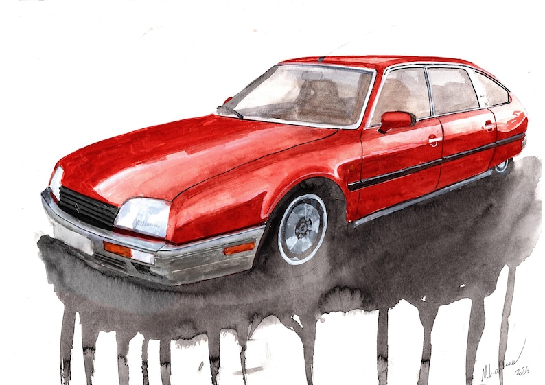 Artist's Citroen Cx Print. Unique Citroen Cx Poster. Limited Edition ...