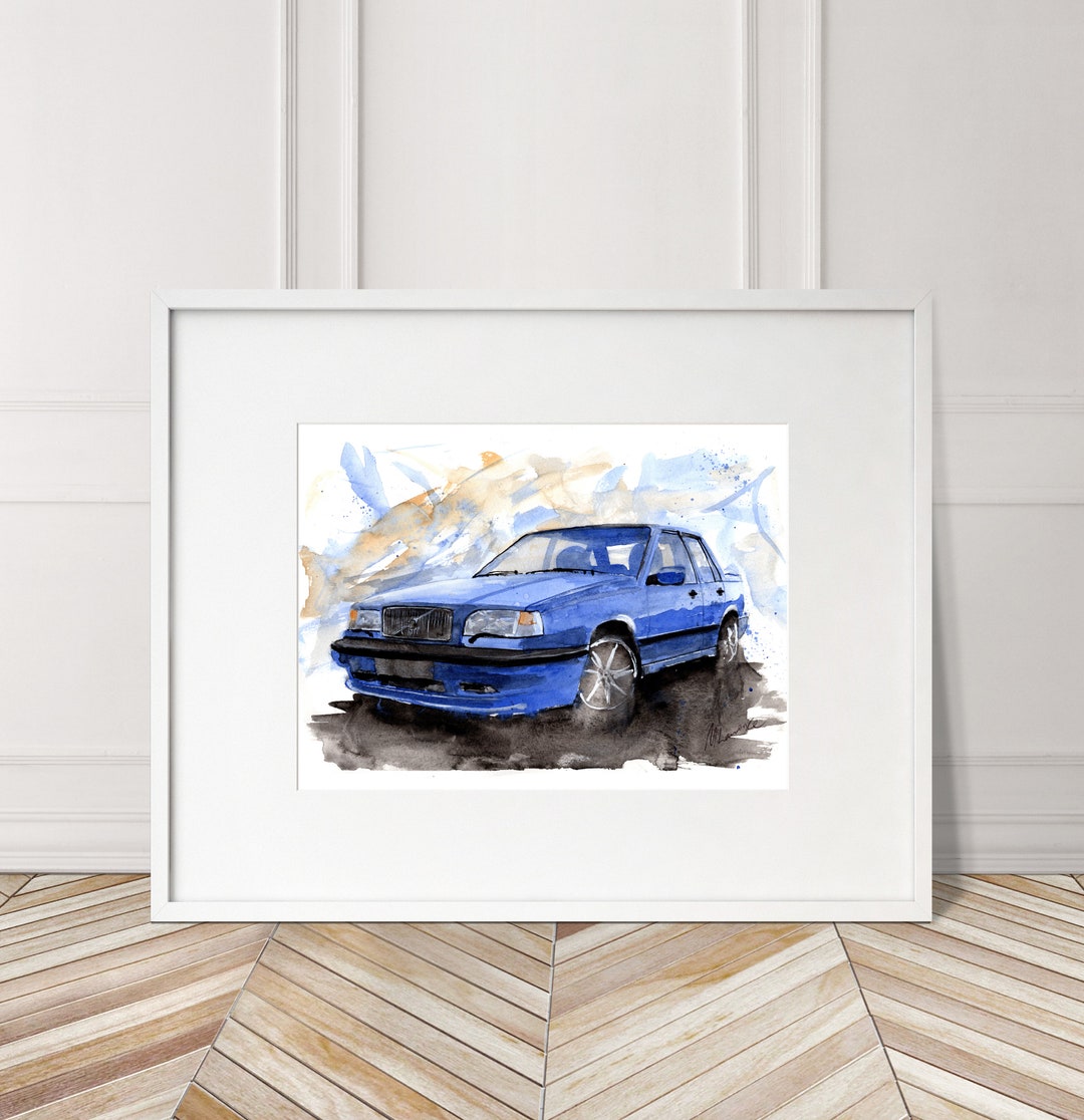 Volvo 850 Print. Volvo 850 Poster. Gifts for Him. Hand Painted Art ...