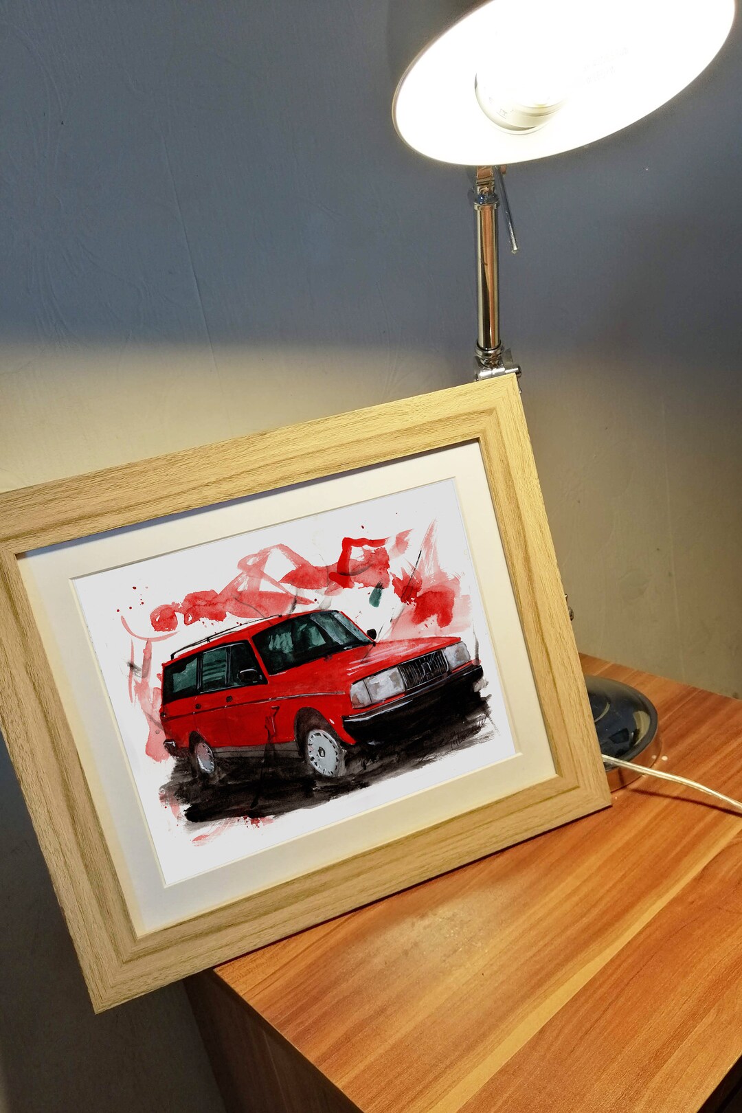 Hand Painted Volvo 245 Estate Print. Unique Volvo 245 Poster. Limited ...