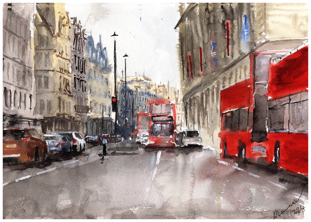 London Urban Street Scene Numbered Limited Edition Giclee Print of a ...