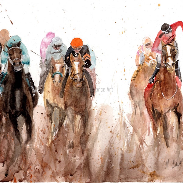 Horse Racing Fabric - Etsy UK