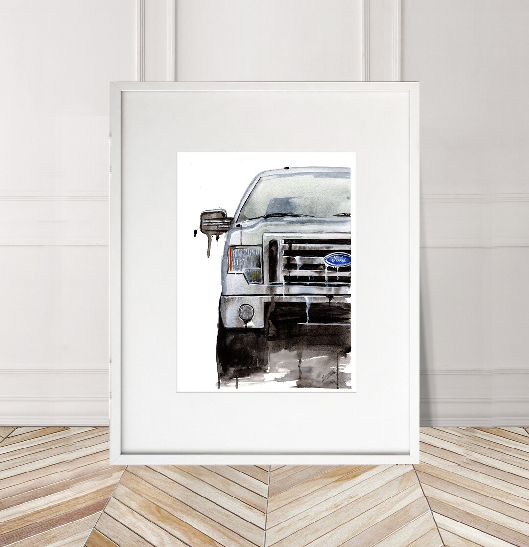 Hand Painted Ford F-150 Print. Unique Ford F-150 Poster. Limited ...