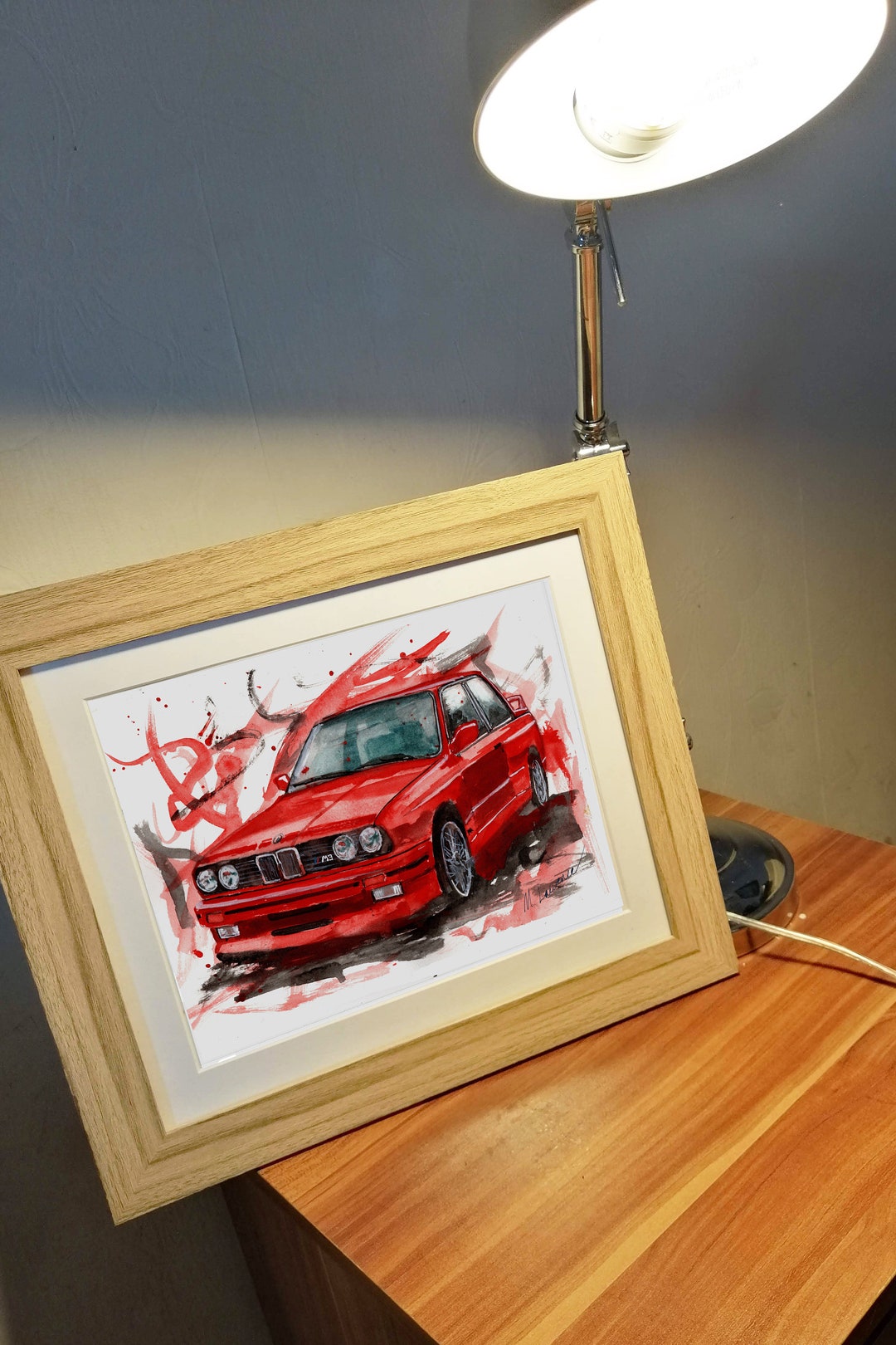 BMW M3 Painting. BMW M3 Poster. Gifts for Him. Hand Painted Art ...