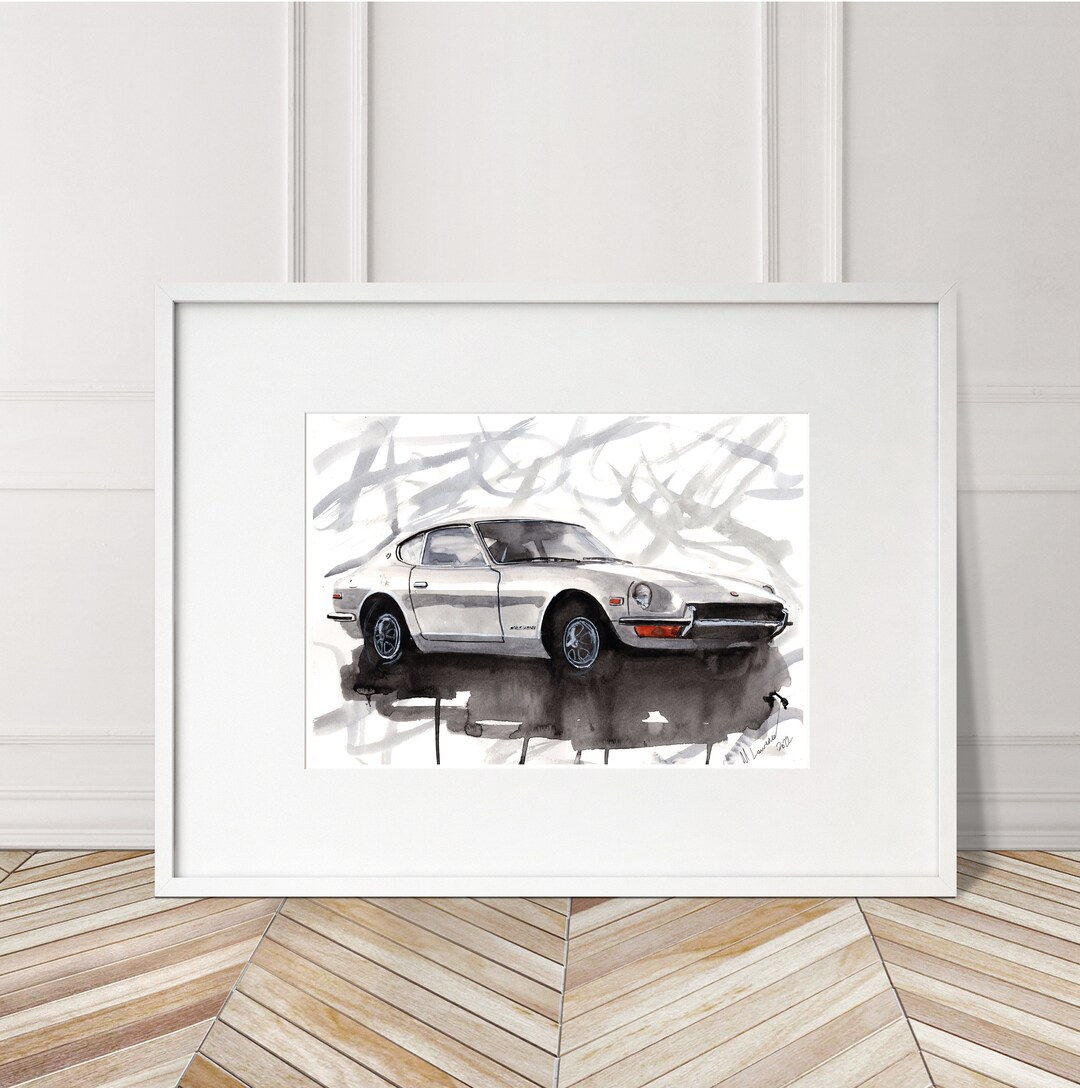 Hand Painted Datsun 240z Print. Unique Datsun 240z Poster. Limited ...