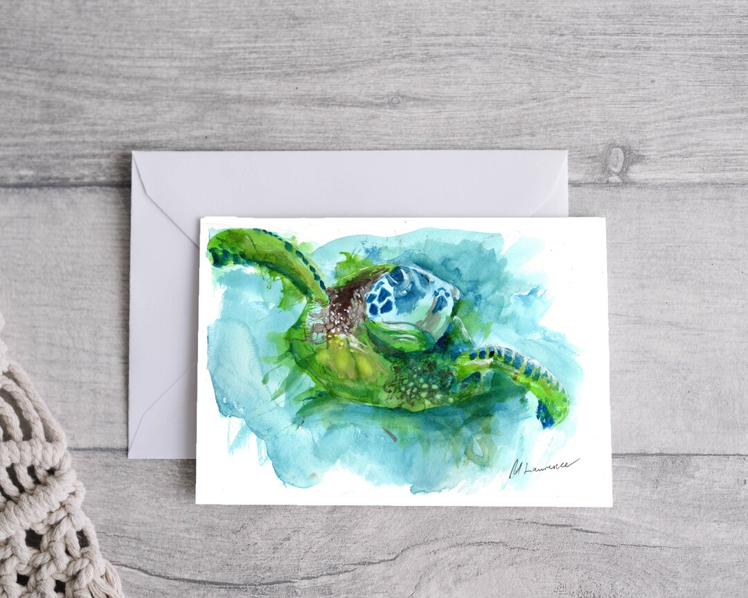 Turtle Greetings Card, Printable Digital Download - Etsy