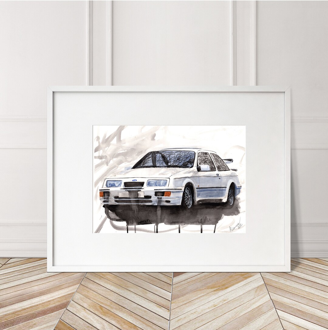 Ford Sierra Cosworth Xr4i Print. Cosworth Poster. Gifts for Him. Hand ...
