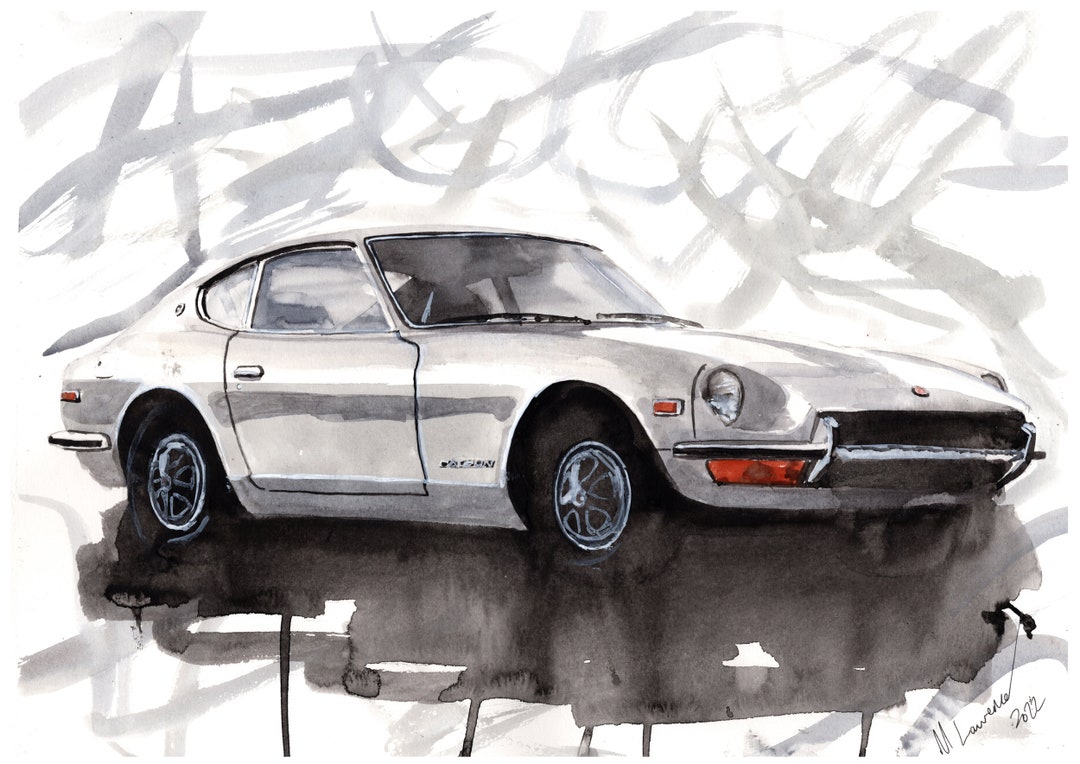 Painting of a Datsun 240z Limited Print . - Etsy